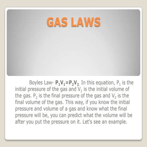 Gas Law Examples | PPT
