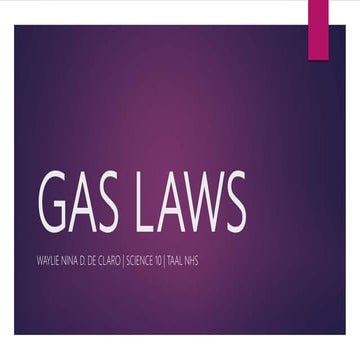 Gas laws | PPTX