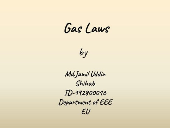 Properties of gases | PPTX | Chemistry | Science