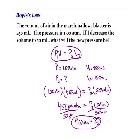 Gas Law Sample Problems | PDF