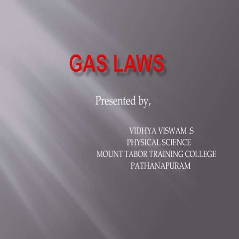 Gas laws ppt latest | PPT