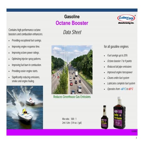 Gas Octane Booster Data Sheet | PPT