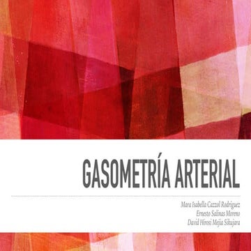 Resumen de Gasometría Arterial normal y patológico | PDF