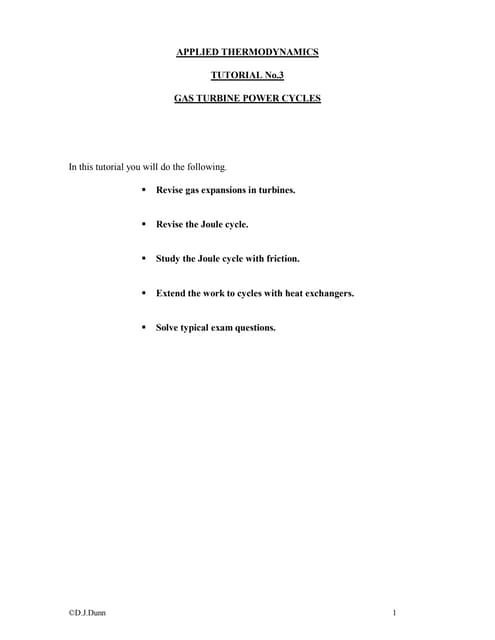 Gas turbine 2 - regeneration and intercooling | PPTX