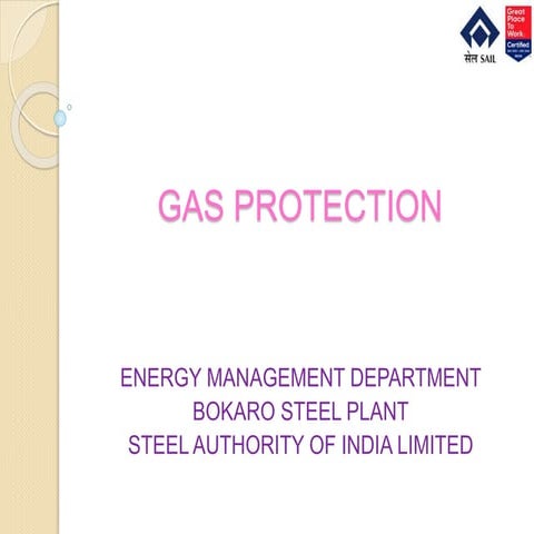 Gas Protection from Carbon monoxide in Steel Plants | PPTX
