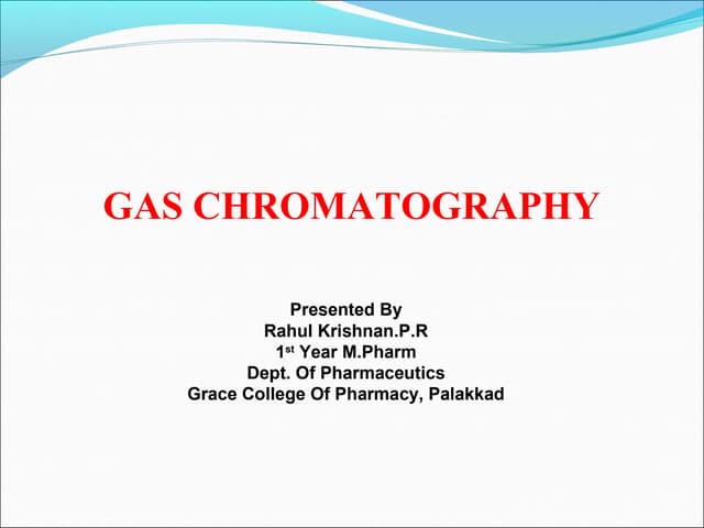 Column In Gas Chromatography Pptx
