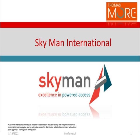 Gastcollege Internationaal Ondernemen at Skyman for Thomas More Mechelen | PPTX | Business ...