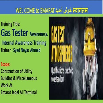 Gas Tester Training | PPTX