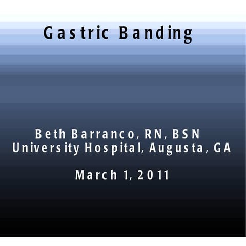 Gastric banding 030111 | PPT