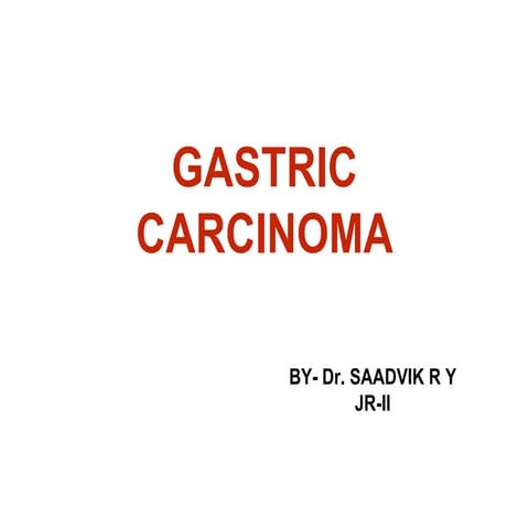 Gastric cancer | PPT