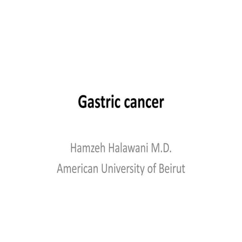 Gastric cancer | PPT