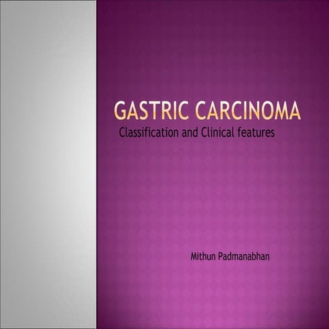 Gastric carcinoma | PPT