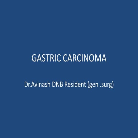 Gastric cancer | PPT