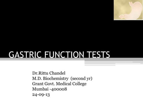 PANCREATIC FUNCTION TESTS | PPT