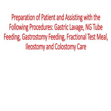 Gastric lavage. For medical students personal | PPTX