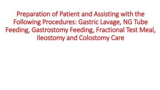 Gastrostomy feeding.pptx | Digestive Disorders | Diseases and Conditions