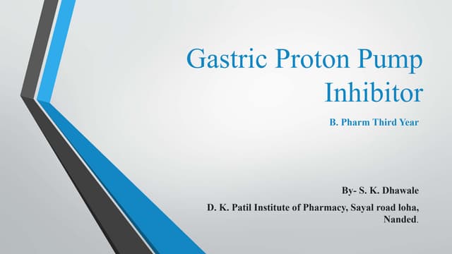 Proton pump inhibitor | PPTX