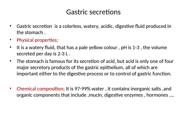 Presentation on the mechanism of HCl production in the stomach | PPTX