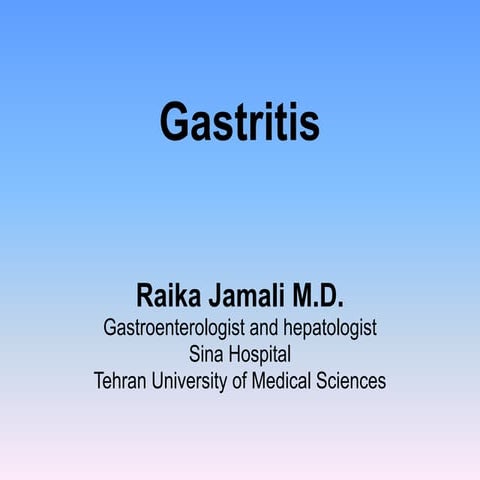 Gastritis presentation, main points and diagnostic | PPT