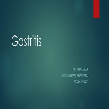 penyakit gastritis dan gejala,pencegahannya | PPTX
