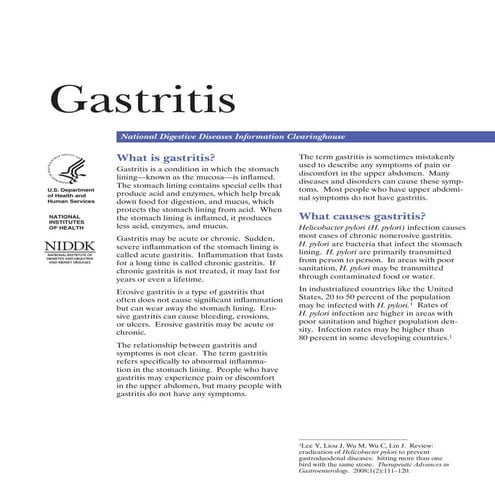 Gastritis | PDF