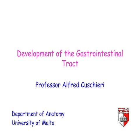 Development Of The Gastro Intestinal Pdf