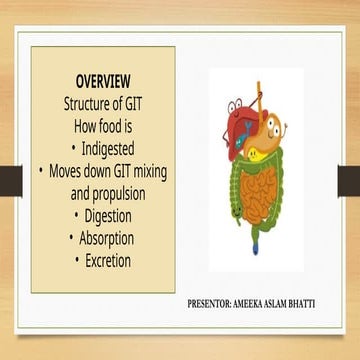 Gastrointestinal presentation pdf ( GIT) | PPT