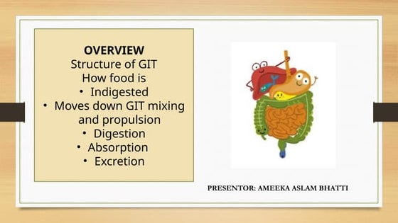 Anatomy and physiology of the gastrointestinal tract (git) | PPT