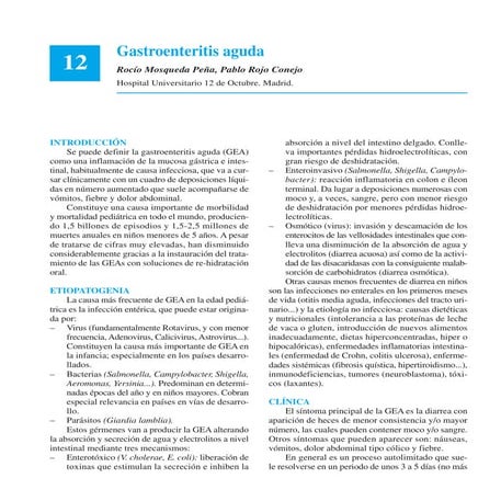 Gastroenteritis en pediatria, patologia, tratamiento y diagnostico. | PPTX