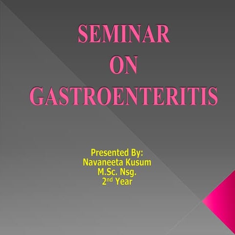 Gastroenteritis ppt | PPTX