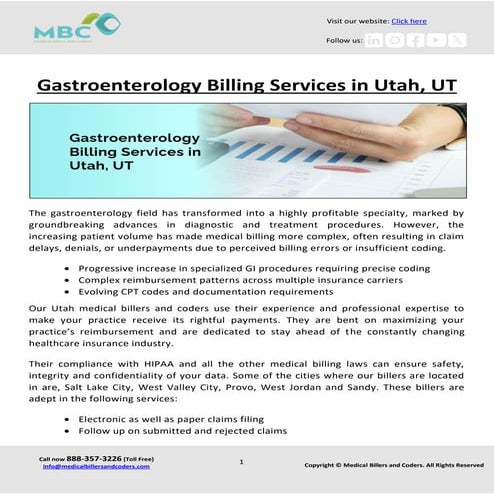 Gastroenterology Billing Services in Utah, UT.pdf