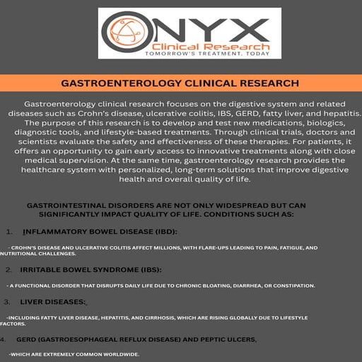 Gastroenterology Clinical Research Trials | PDF