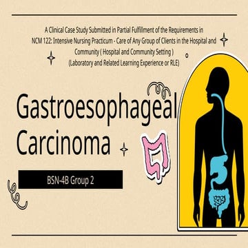 Gastroesophageal Carcinoma POWERPOINT PPT | PPTX