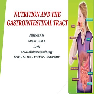 Nutrition and Gastrointestinal tract | PPTX