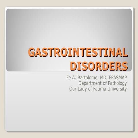 Gastrointestinal disorders 2 | PPT