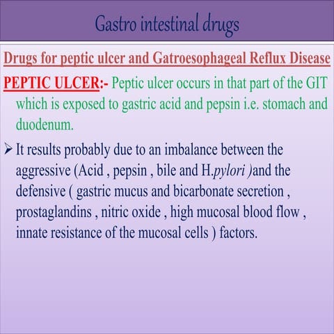 Gastro intestinal drugs | PPTX
