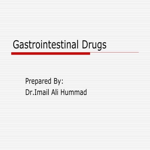Gastrointestinal drugs | PPT