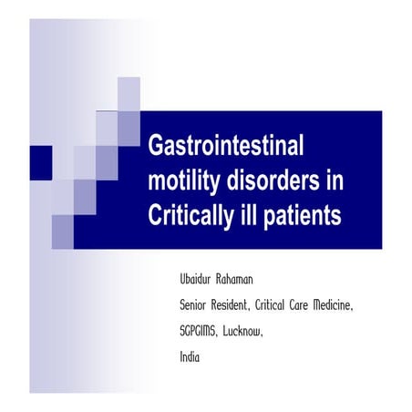 Gastrointestinal motility disorders in critically ill patients | PDF