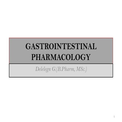 comprehessive overview of gastrointestinal | PPTX
