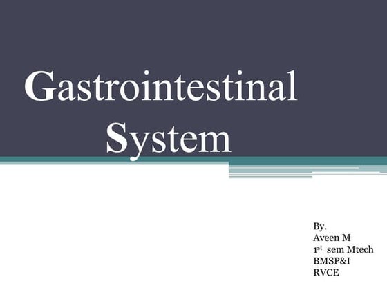 Introduction of gastrointestinal tract | PDF | Digestive Disorders ...
