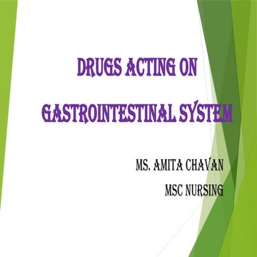 Drugs acting on G.I. system | PPTX