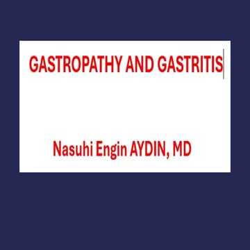 Gastropathy and gastritis pathology for undergraduate students of ...