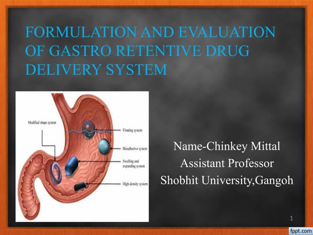 Gastroretentive Drug Delivery System | PDF
