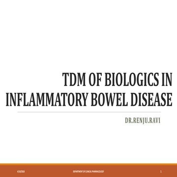 Gastro seminar TDM of biologics in ibd | PPTX