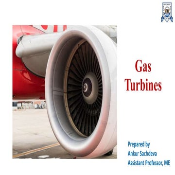 Gas Turbines and their applications in aircraftspptx | PPTX