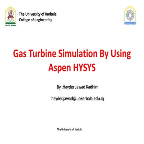 Gas Turbine Simulation By Using Aspen HYSYS.pptx