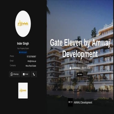 Gate Eleven at MBR City by Amwaj Development | PDF