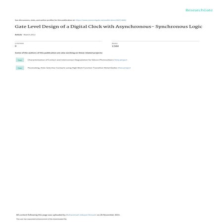Gate level-design-of-a-digital-clock | PDF