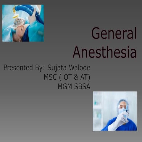GENERAL ANESTHESIA TECHNIQUE.ppt