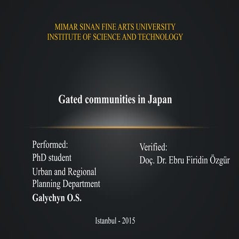 Physical features of gated communities in Japan and USA: A comparative ...